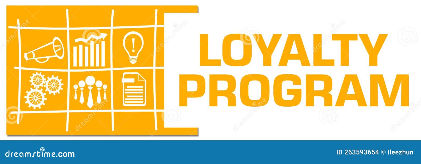 Loyalty Program Yellow Business Symbols Grid Left Box Horizontal Stock ...