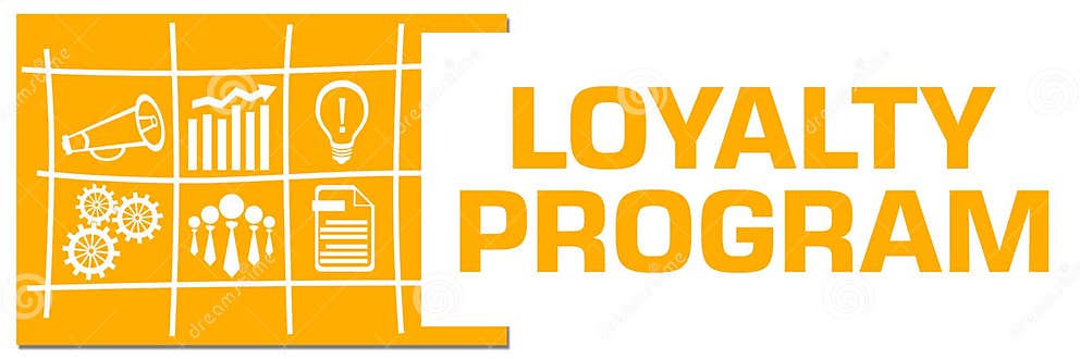 Loyalty Program Yellow Business Symbols Grid Left Box Horizontal Stock ...