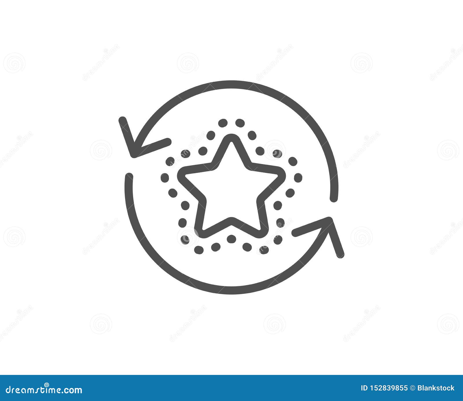Loyalty Star Line Icon. Change Bonus Points. Discount Program. Vector ...