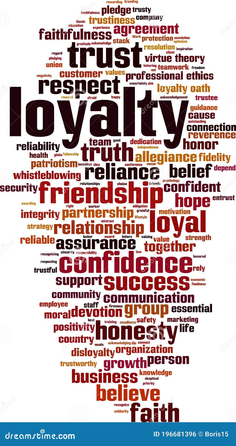 Loyalty Word Cloud Shows Customer Trust Stock Photography ...