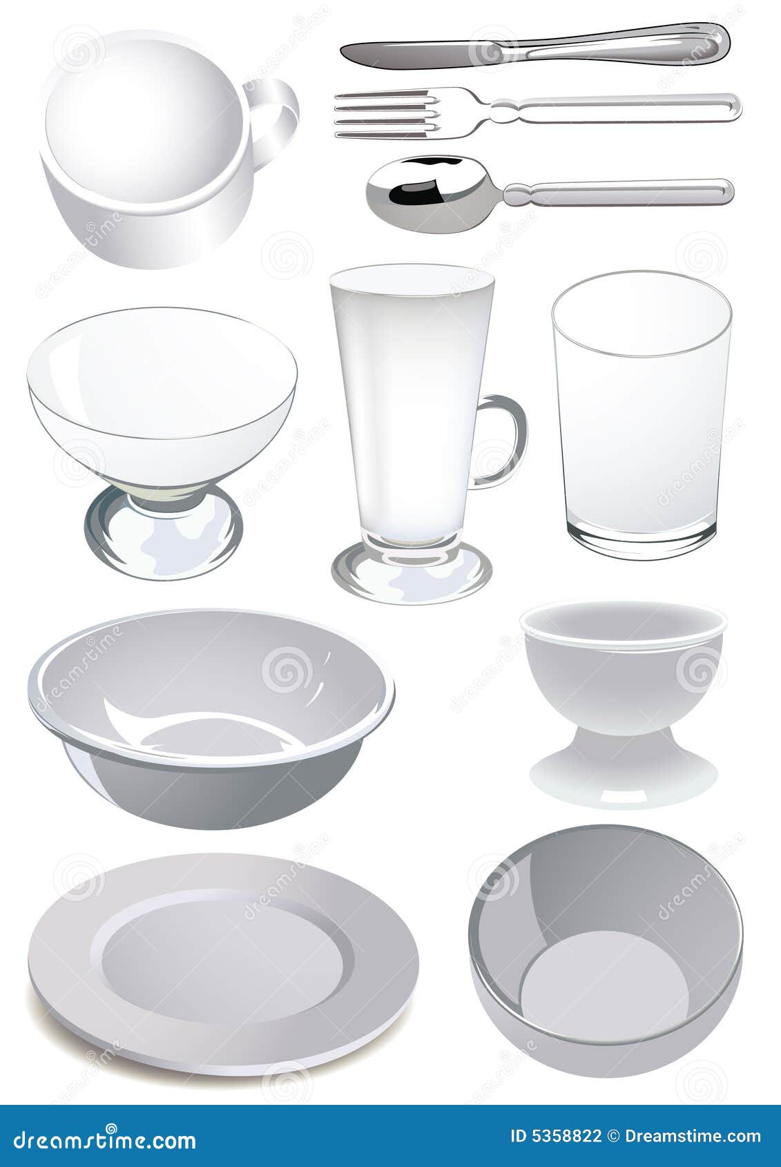 Loza ilustración del vector. Ilustración de cristal, loza - 5358822