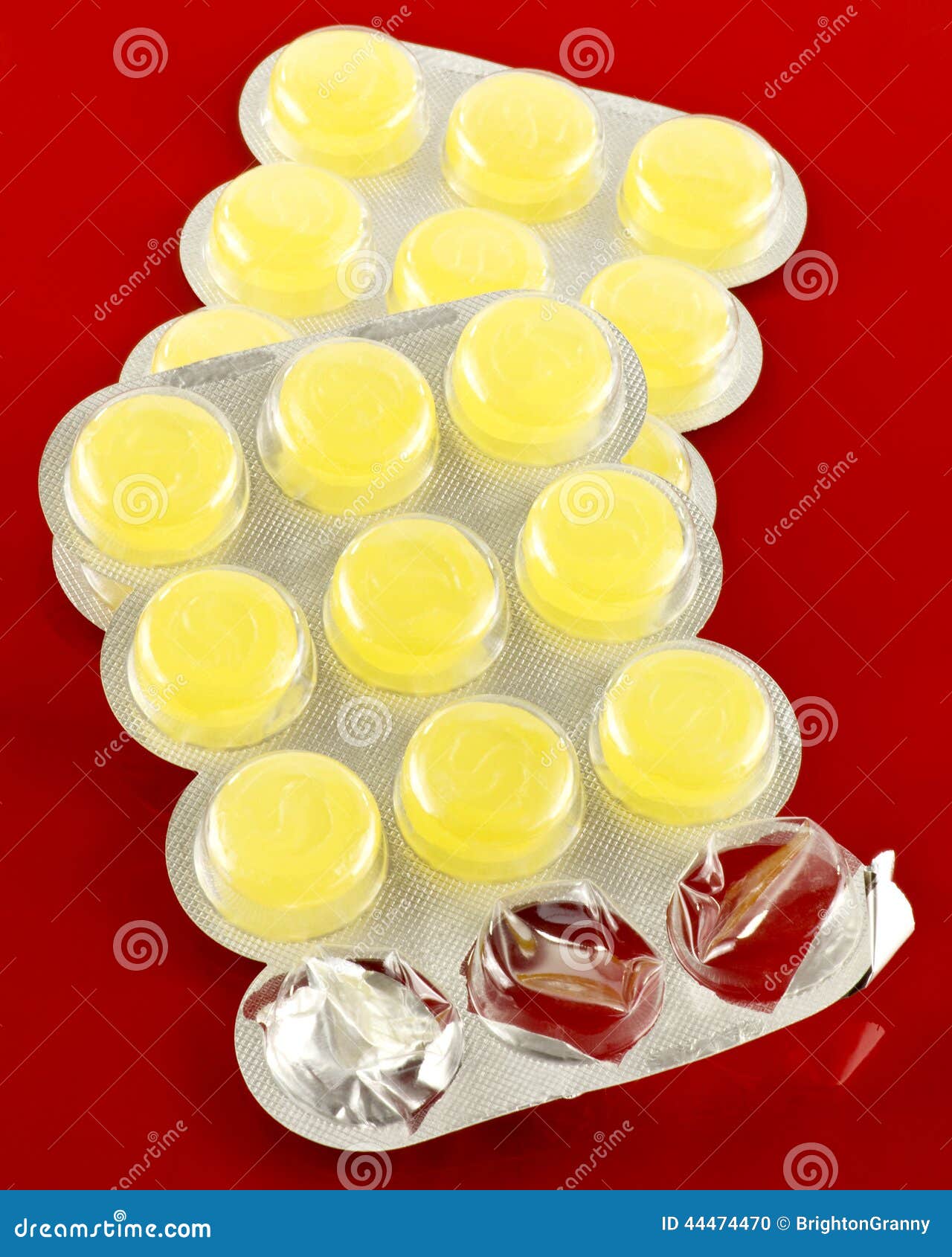 Lozenges in blister pack stock photo. Image of relief - 44474470