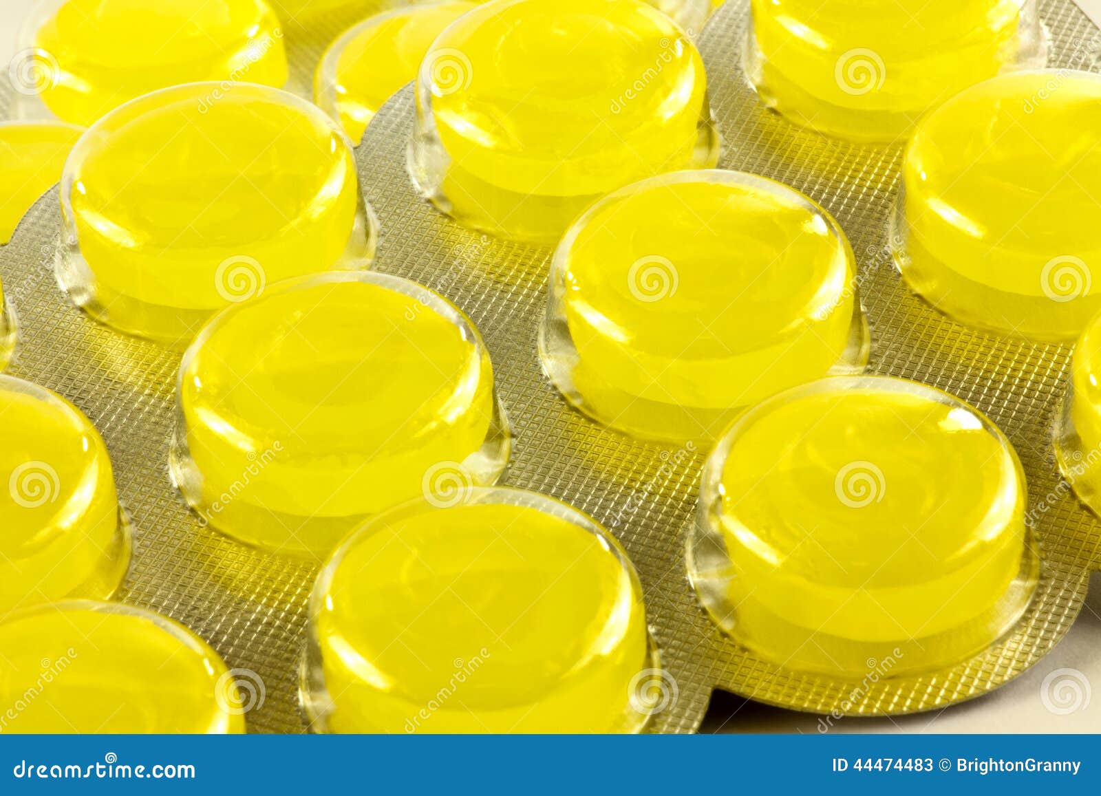 Lozenges in plastic pack stock image. Image of prescription - 44474483