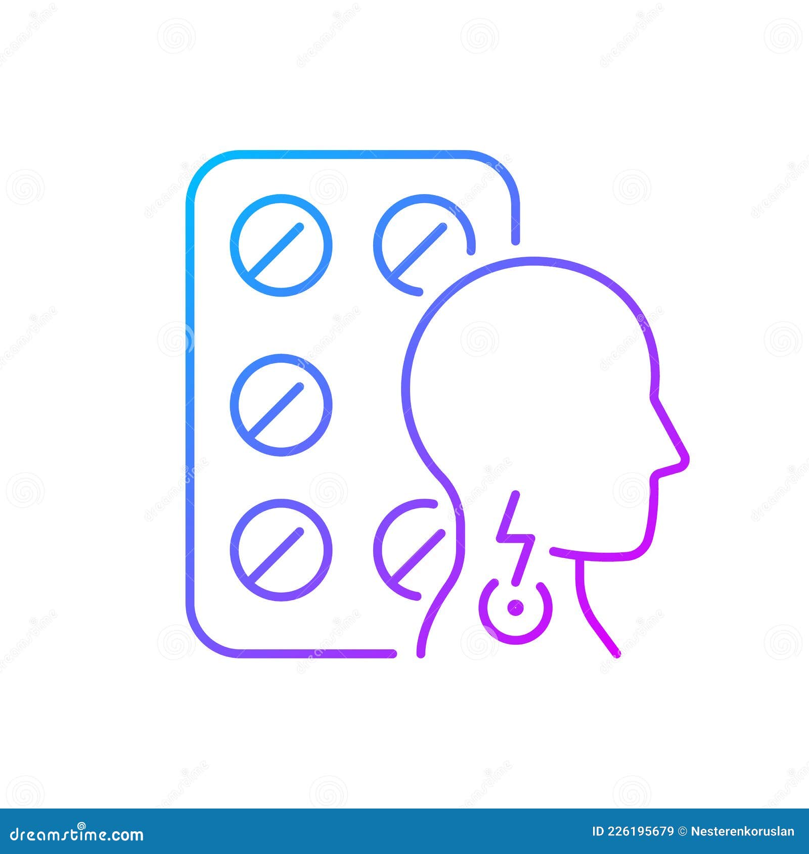 Lozenges for Sore Throat Gradient Linear Vector Icon Stock Vector ...