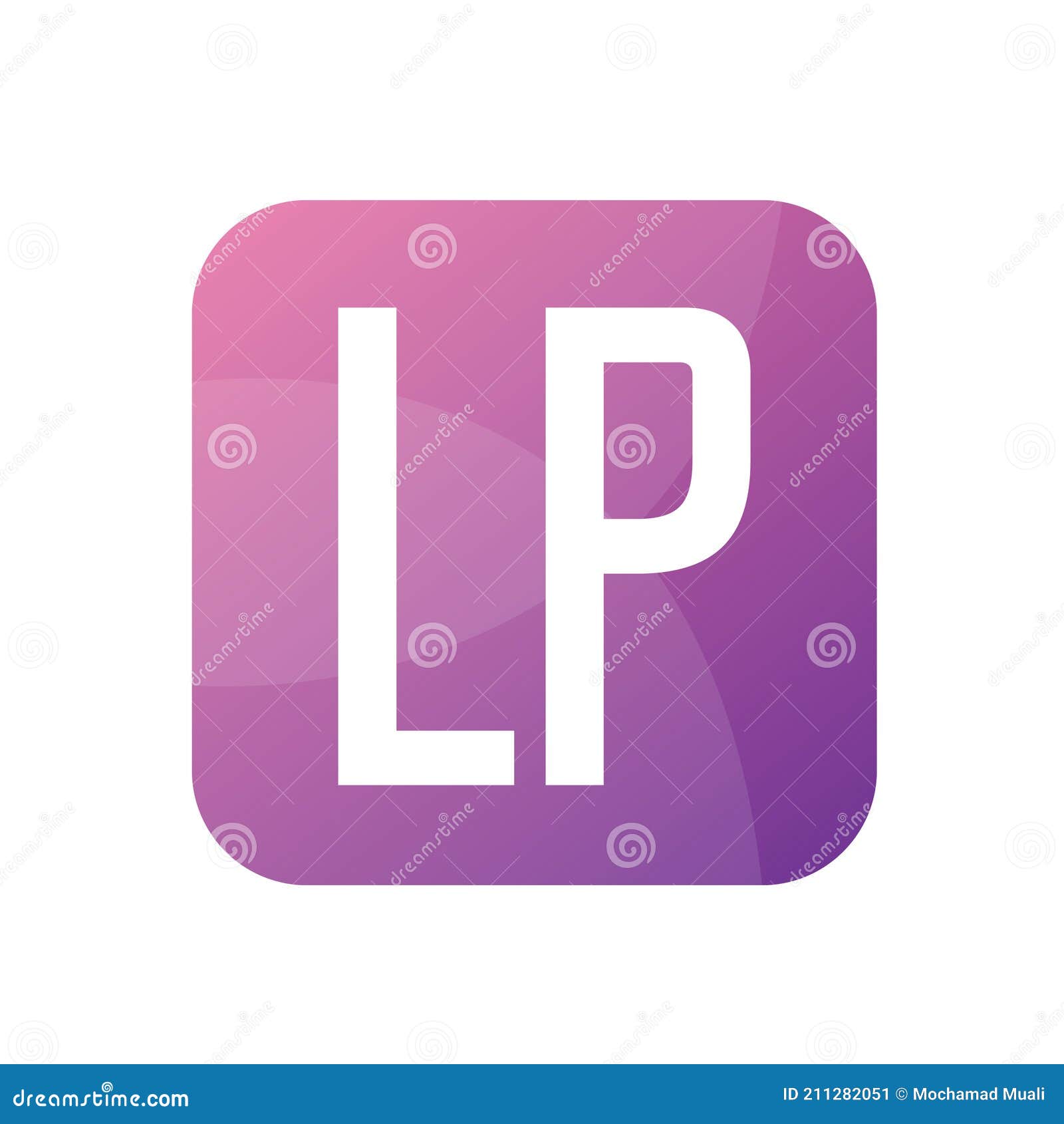LP Letter Logo Design with Simple Style Stock Vector - Illustration of ...
