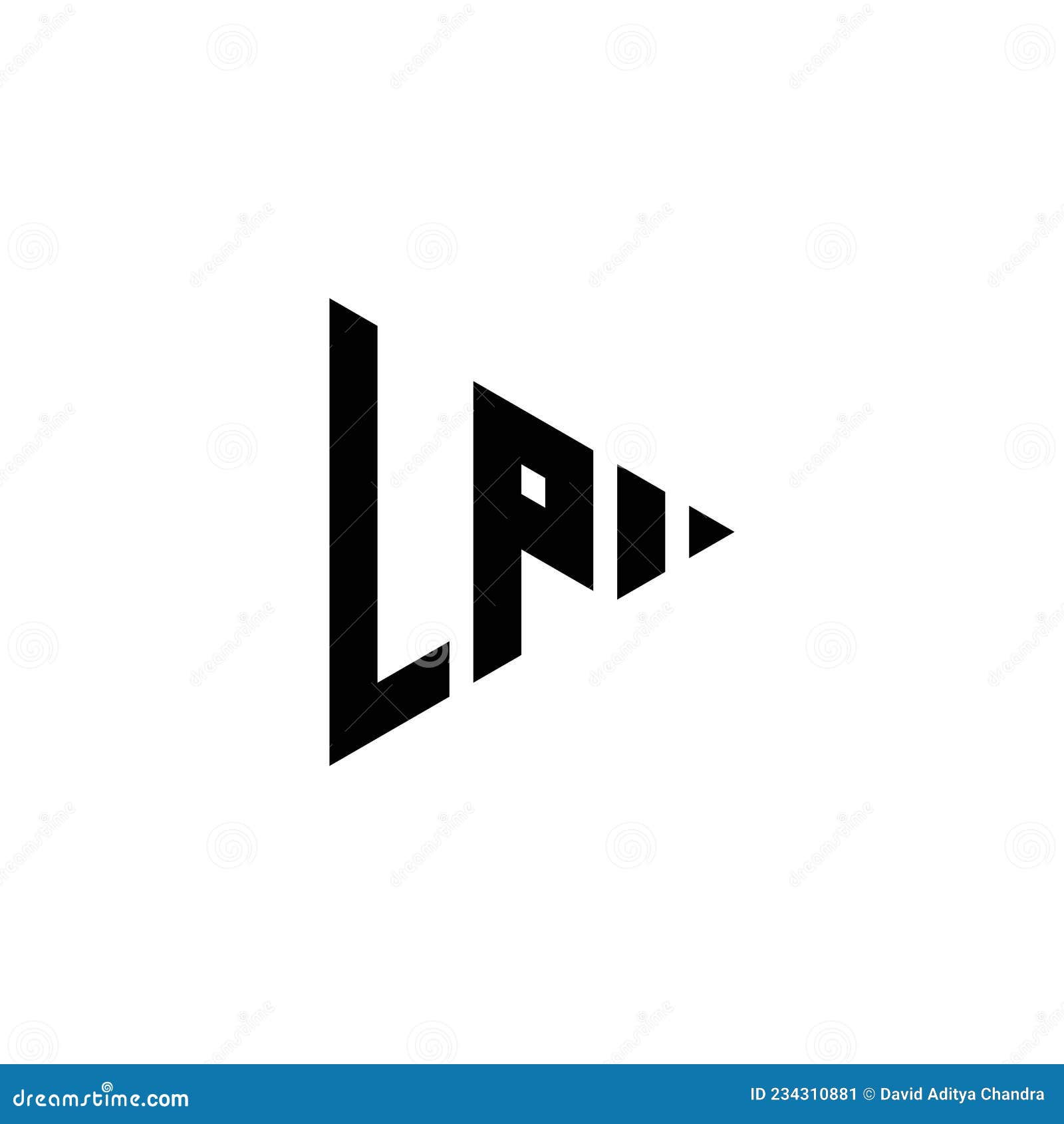 LP Logo Monogram Triangle Shape Play Button Stock Vector - Illustration ...