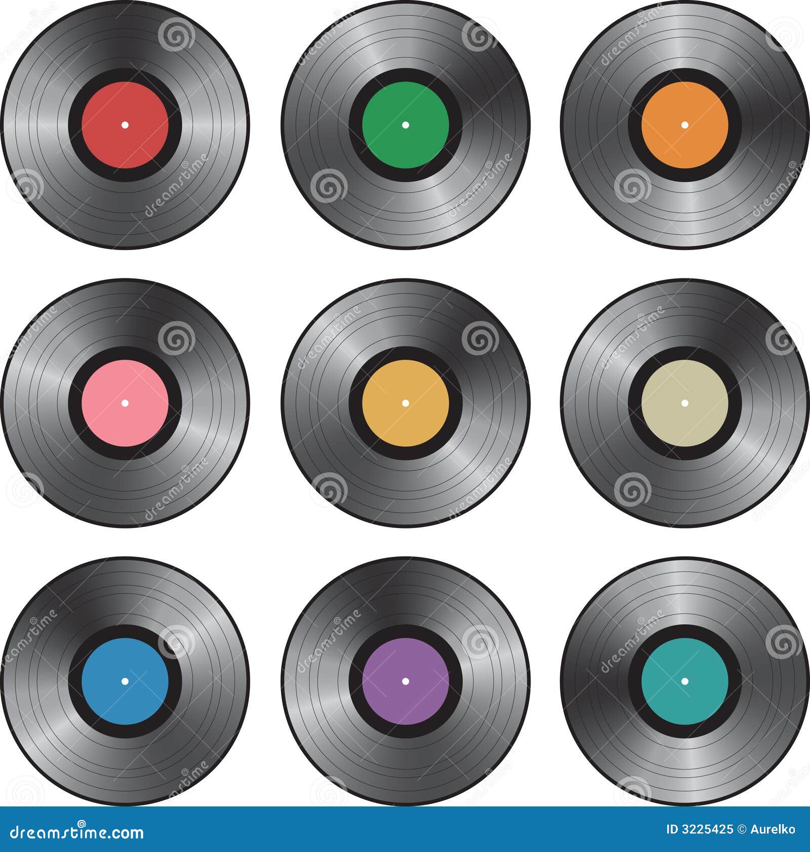 LP vinyl records stock vector. Illustration of player - 3225425