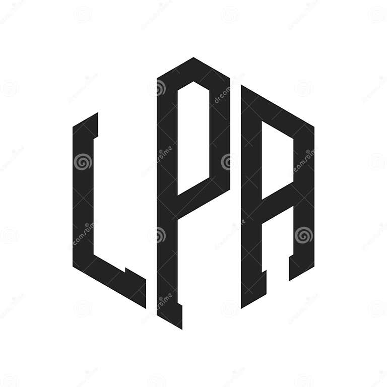 LPA Logo Design. Initial Letter LPA Monogram Logo Using Hexagon Shape ...