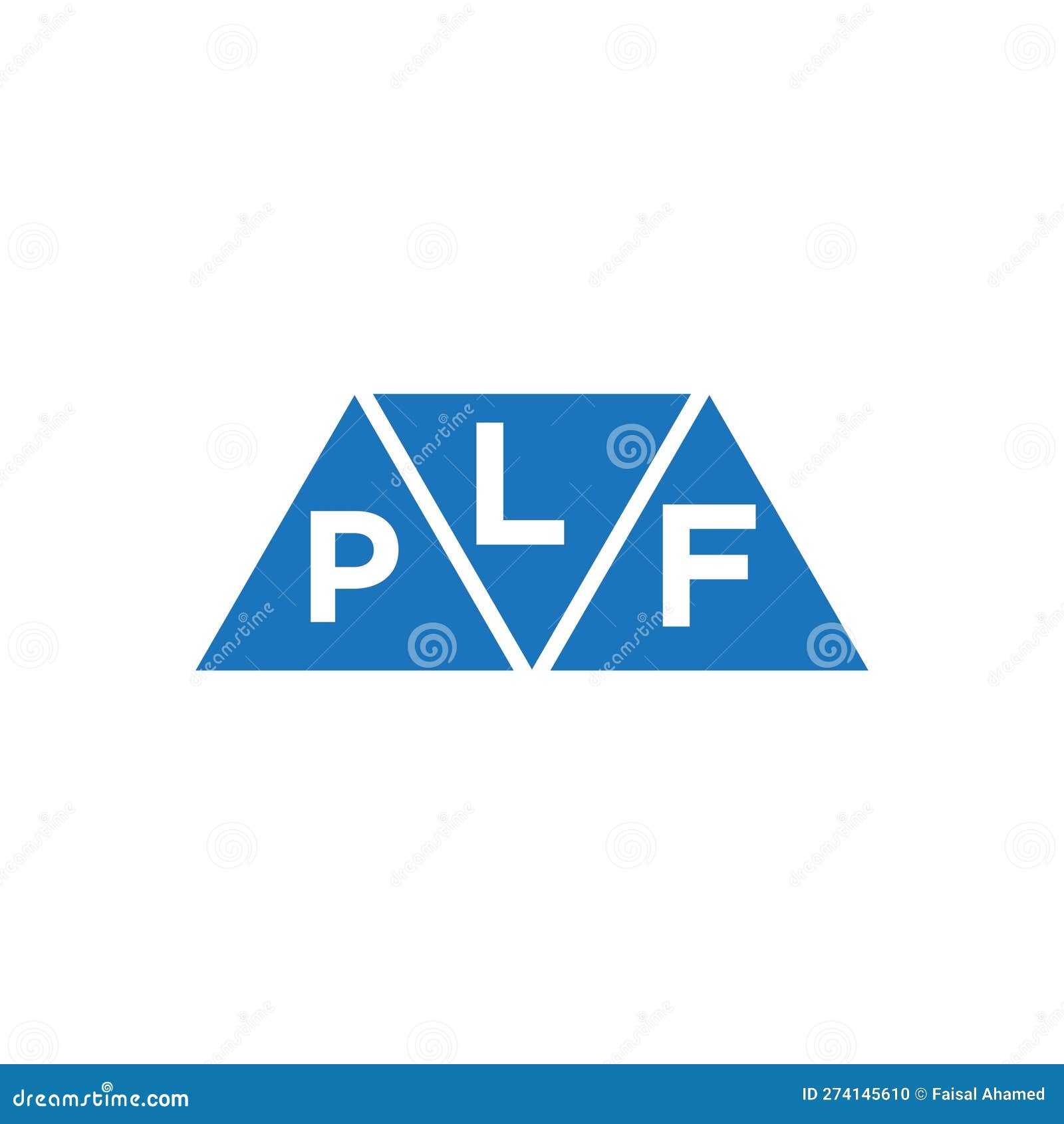 LPF Abstract Initial Logo Design on White Background. LPF Creative ...