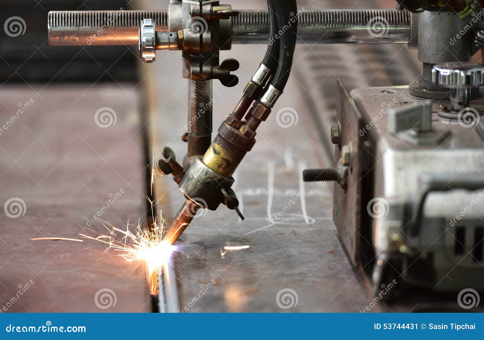 LPG cutting with sparks stock image. Image of industry - 53744431