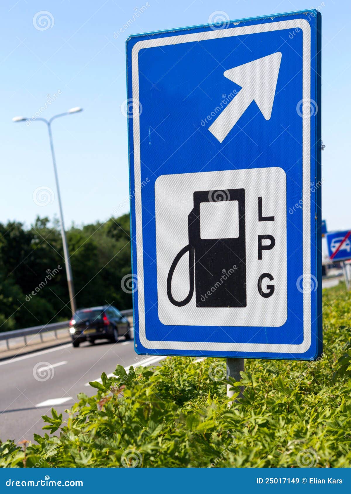 LPG Filling Station Sign Along a Highway Stock Image - Image of dutch ...