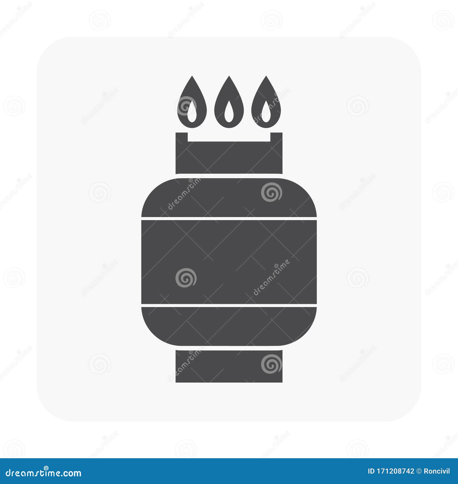 Lpg icon black stock vector. Illustration of white, canister - 171208742