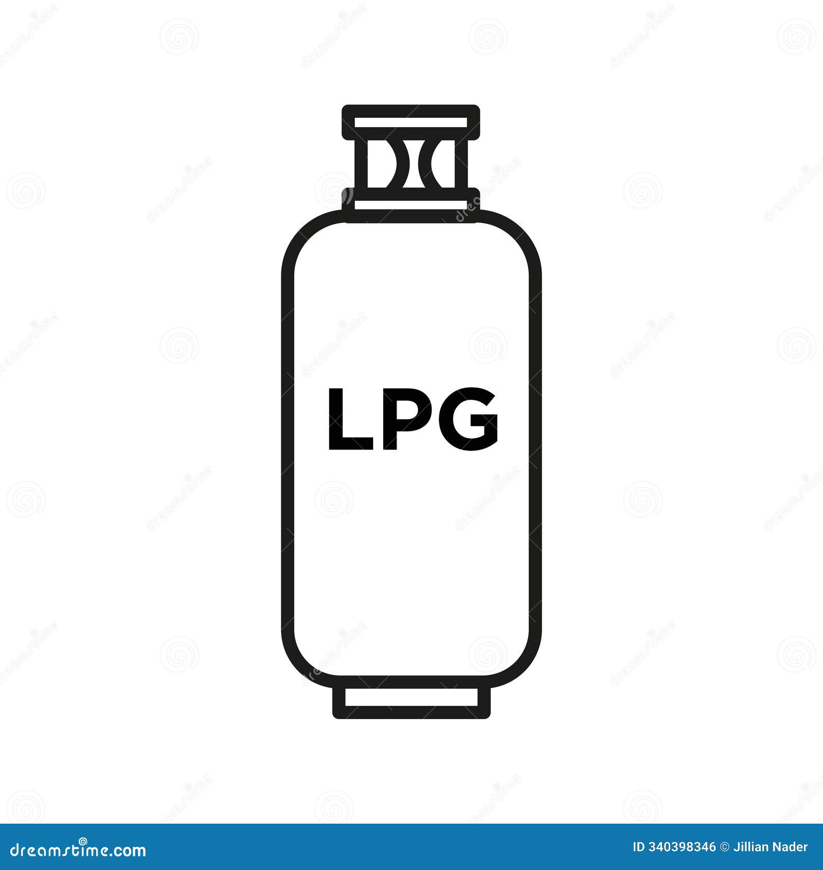 LPG Icon Flat Line Symbol Set Stock Illustration - Illustration of fuel ...