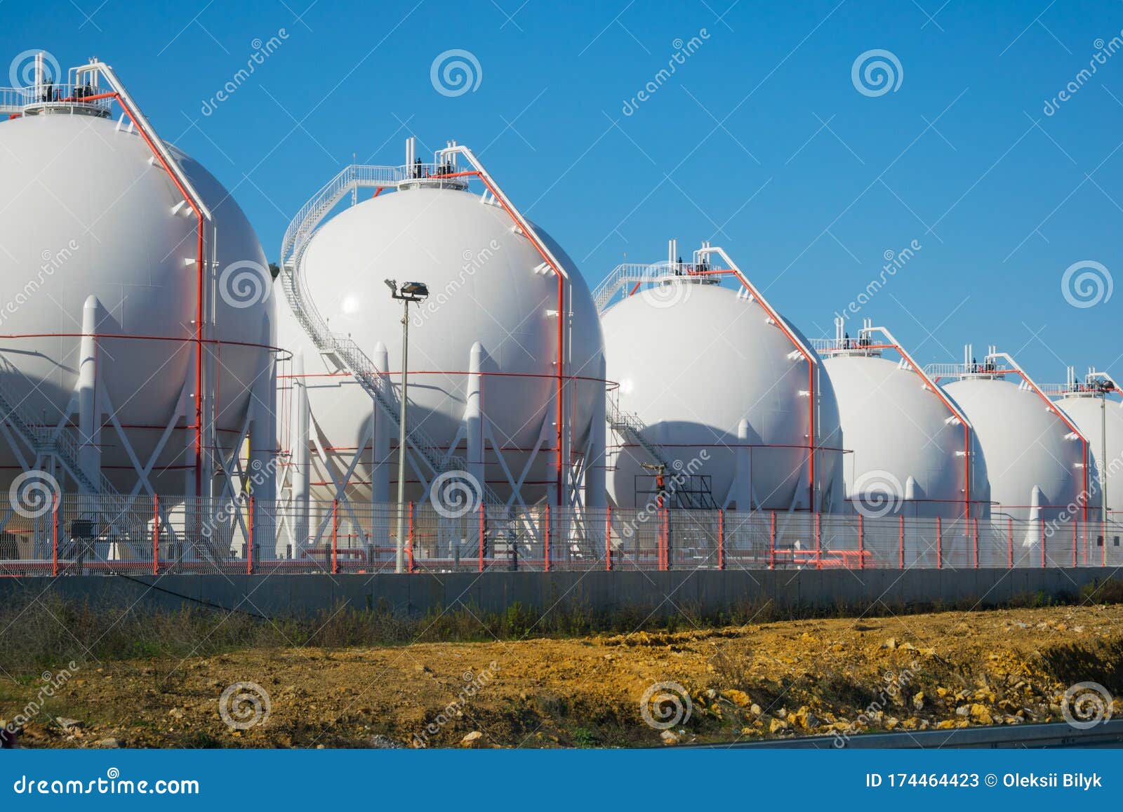 LPG or LNG Storage Tanks on a Plant. Liquefied Petroleum Gas (LPG ... LPG or LNG Storage Tanks on a Plant. Liquefied Petroleum Gas (LPG ...