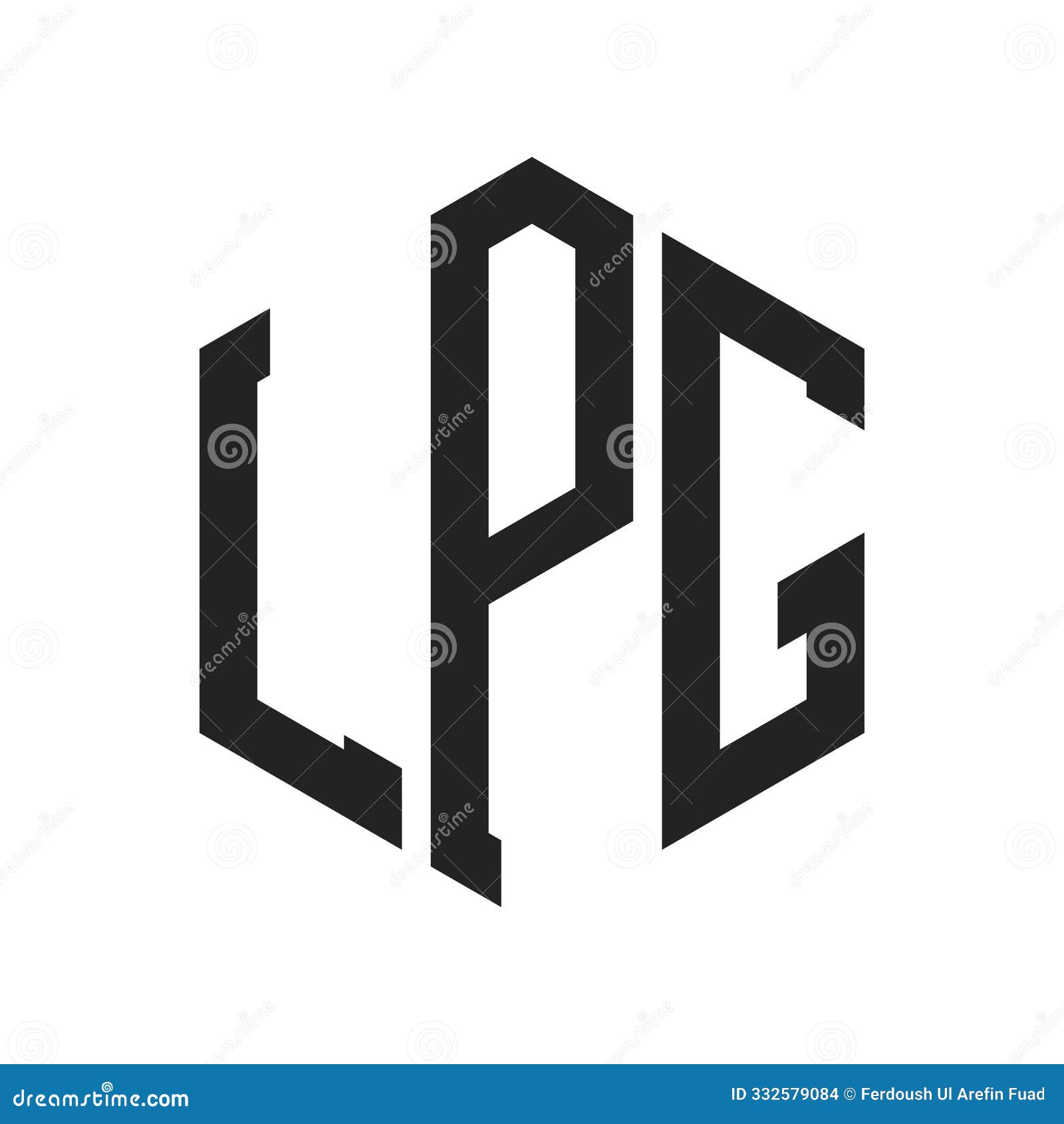 LPG Logo Design. Initial Letter LPG Monogram Logo Using Hexagon Shape ...