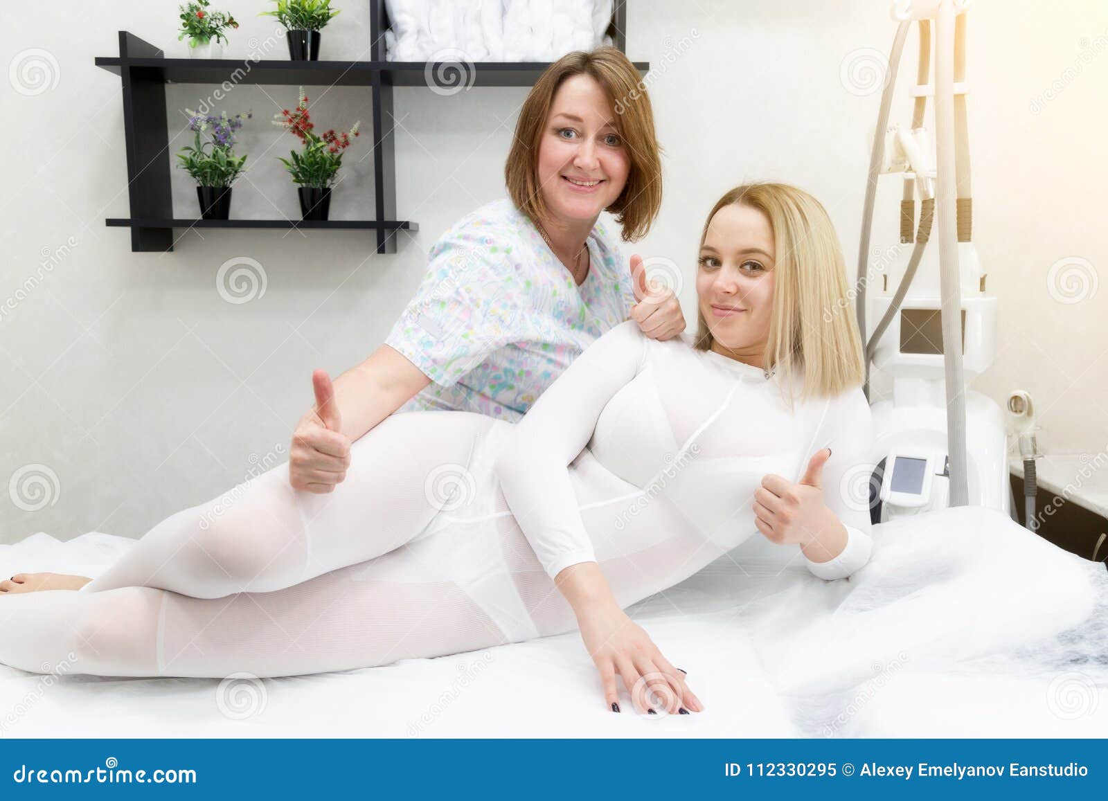 Lpg Massage In The Beauty Salon Happy Client Stock Image Image Of