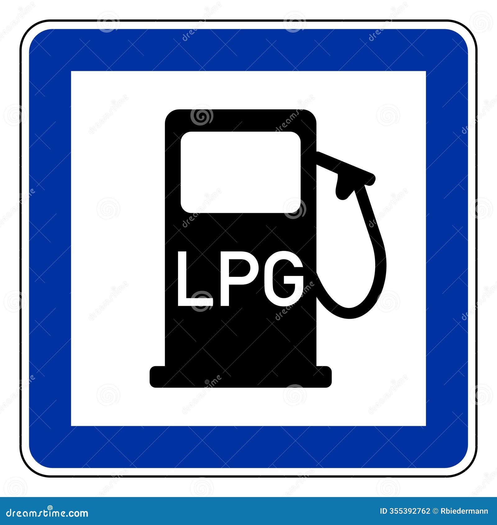 LPG and road sign stock illustration. Illustration of natural - 355392762