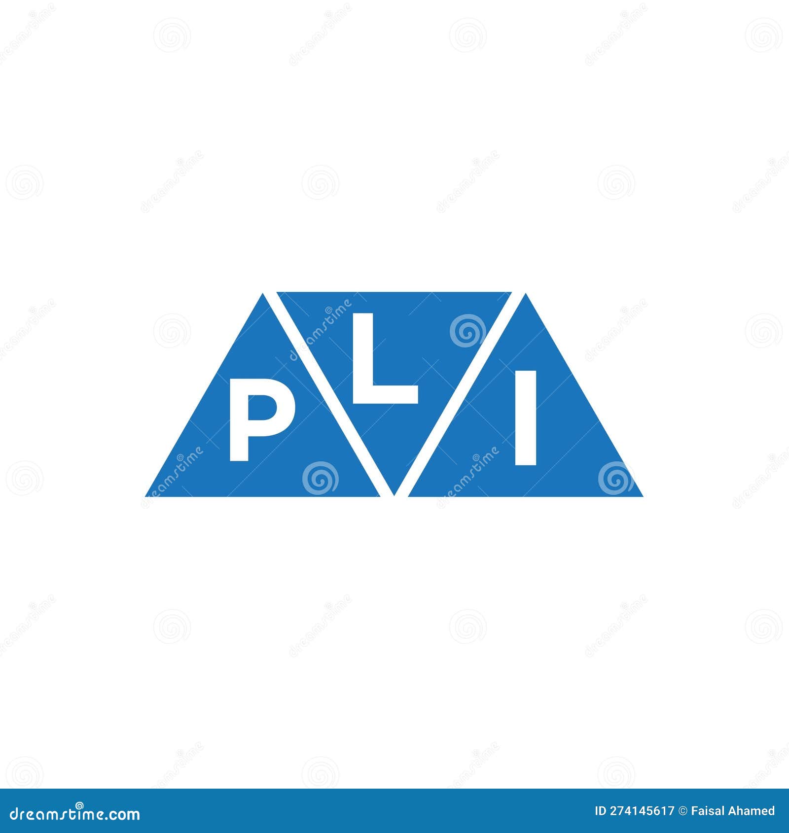 LPI Abstract Initial Logo Design on White Background. LPI Creative ...