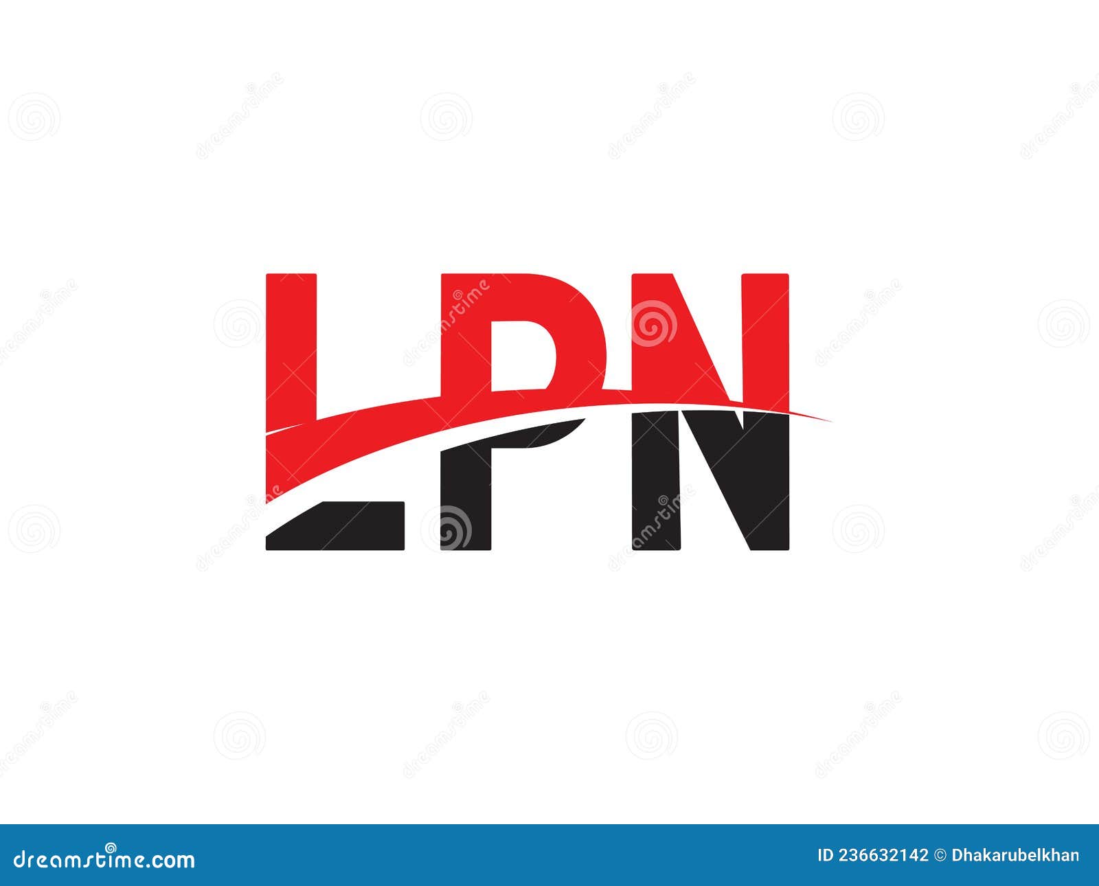 LPN Letter Initial Logo Design Stock Vector - Illustration of font ...