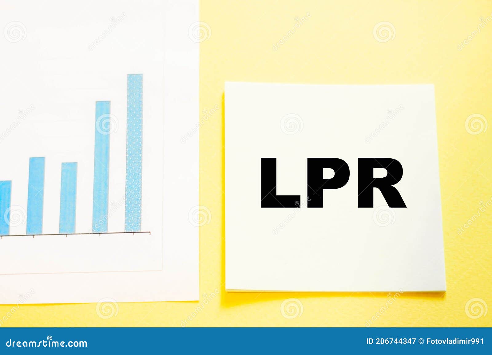 LPR Business Sign on Refreshing Background with Blue Diagram Stock ...