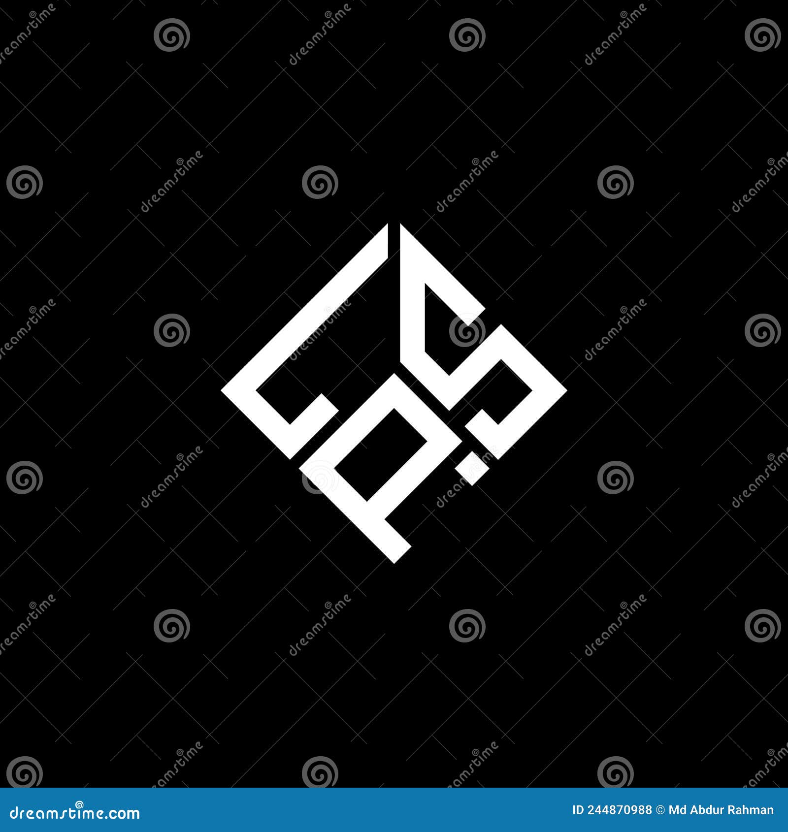 LPS Letter Logo Design On Black Background. LPS Creative Initials ...