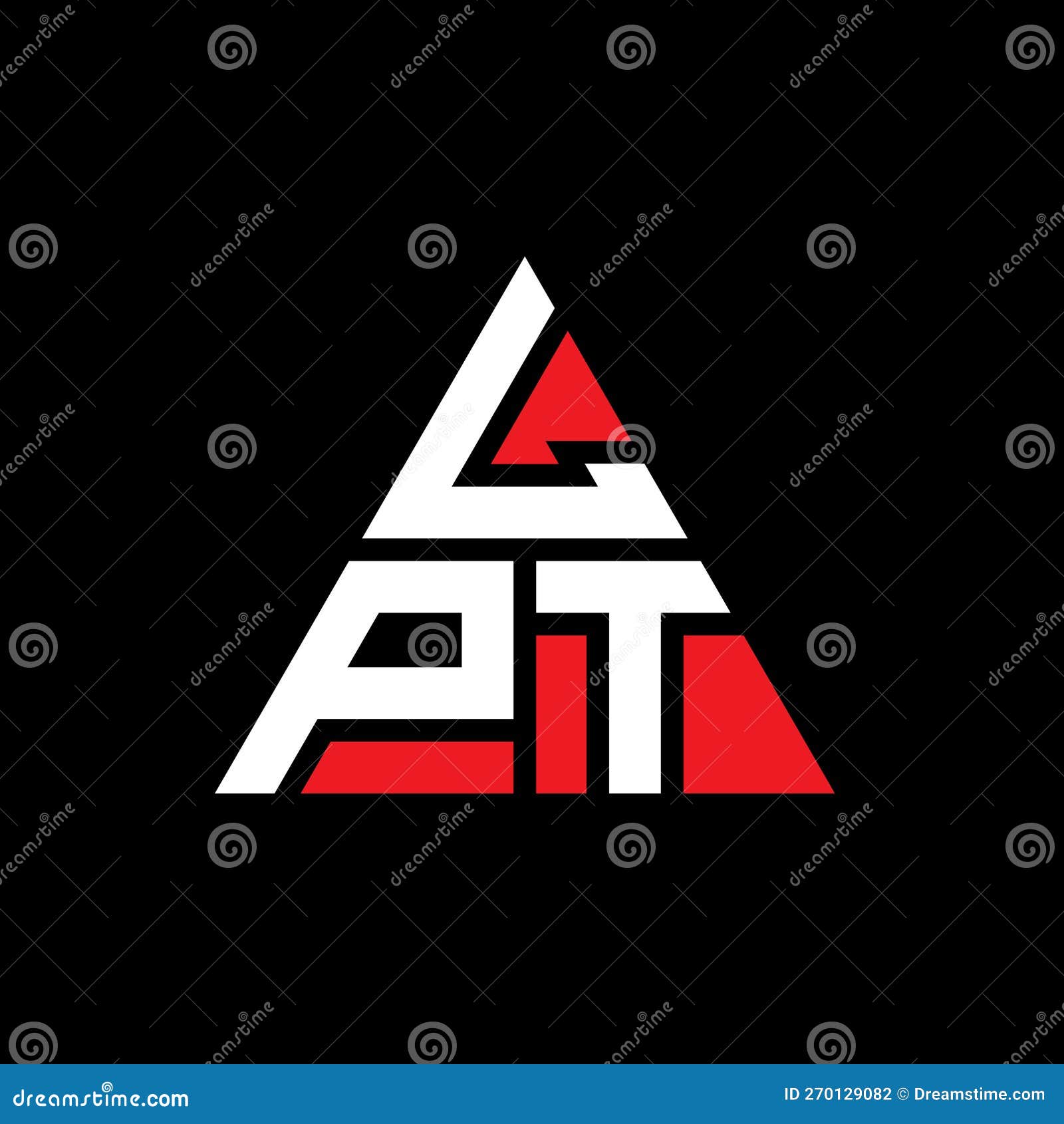 LPT Triangle Letter Logo Design with Triangle Shape. LPT Triangle Logo ...