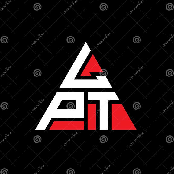 LPT Triangle Letter Logo Design with Triangle Shape. LPT Triangle Logo ...
