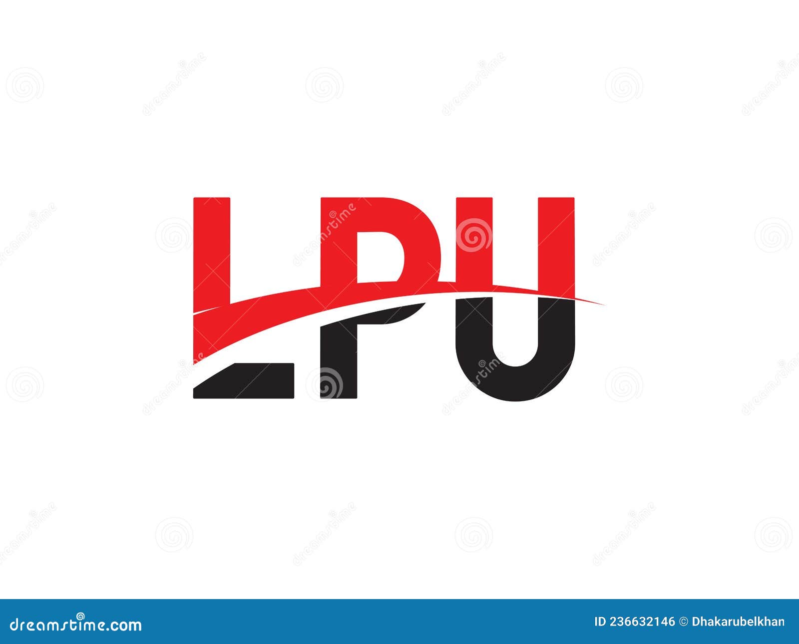 LPU Letter Initial Logo Design Stock Vector - Illustration of black ...