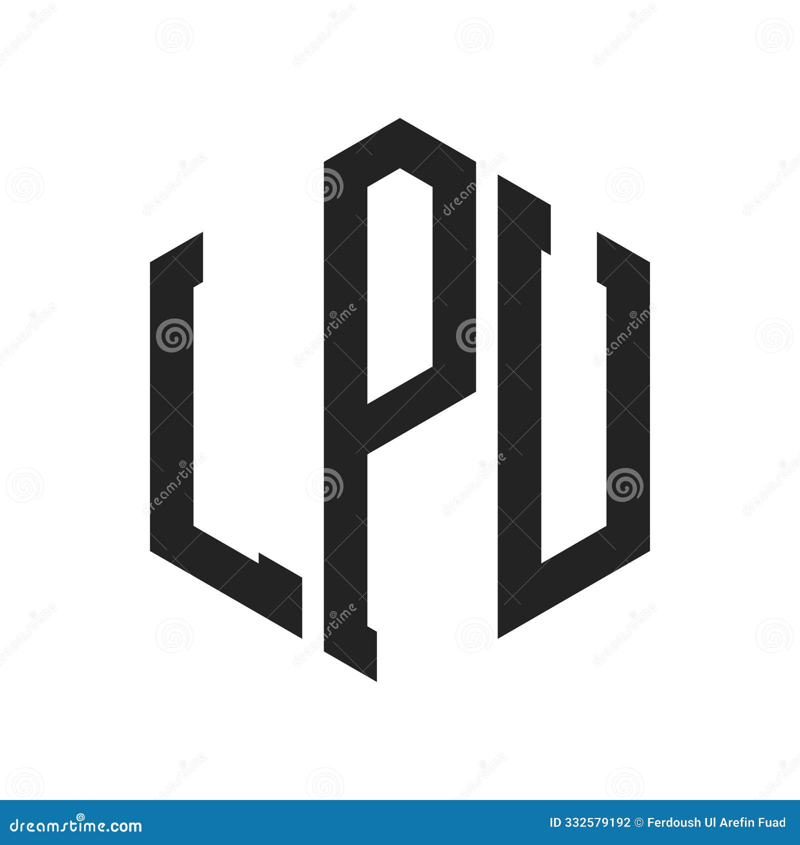 LPU Logo Design. Initial Letter LPU Monogram Logo Using Hexagon Shape ...