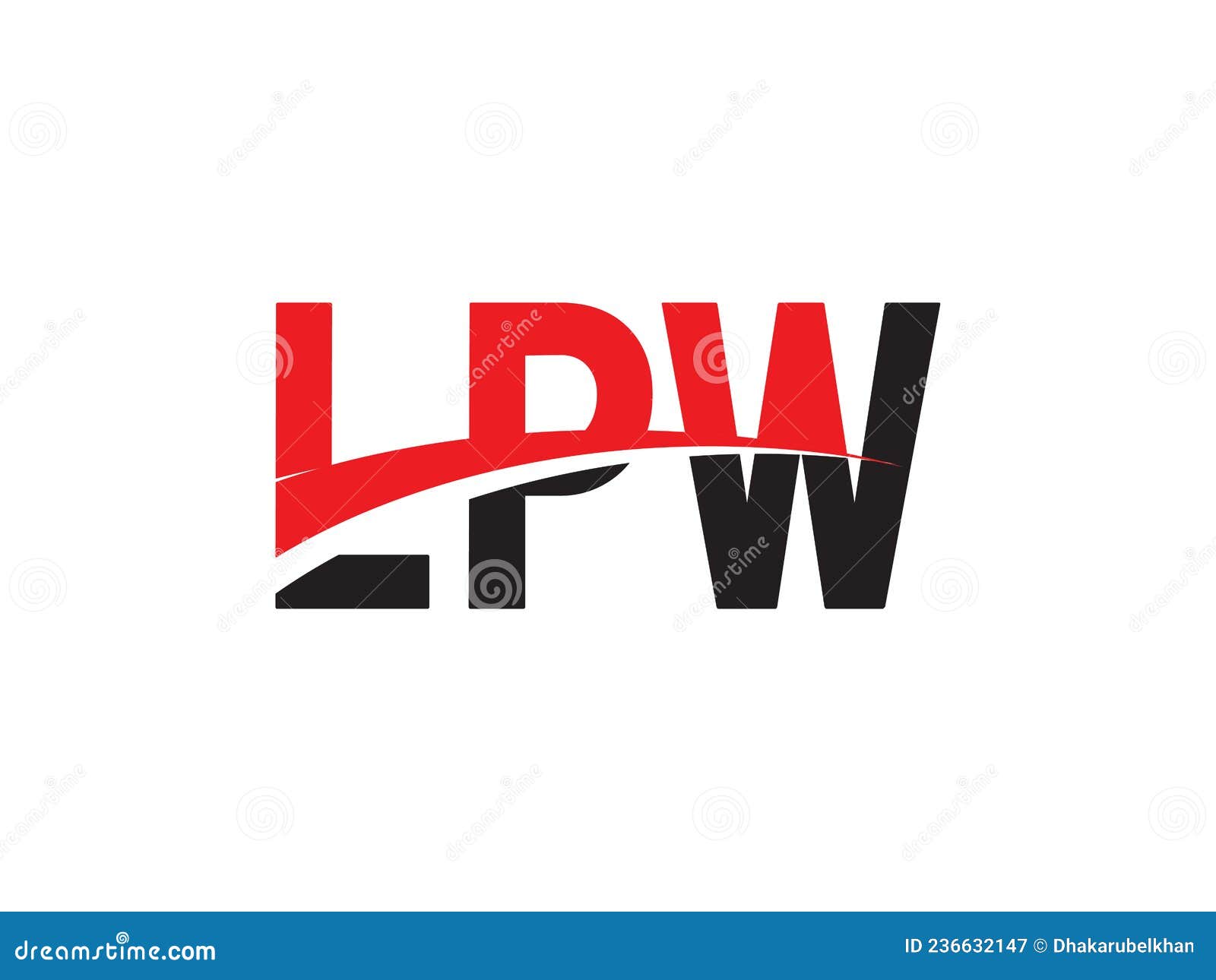 LPW Letter Initial Logo Design Stock Vector - Illustration of letter ...