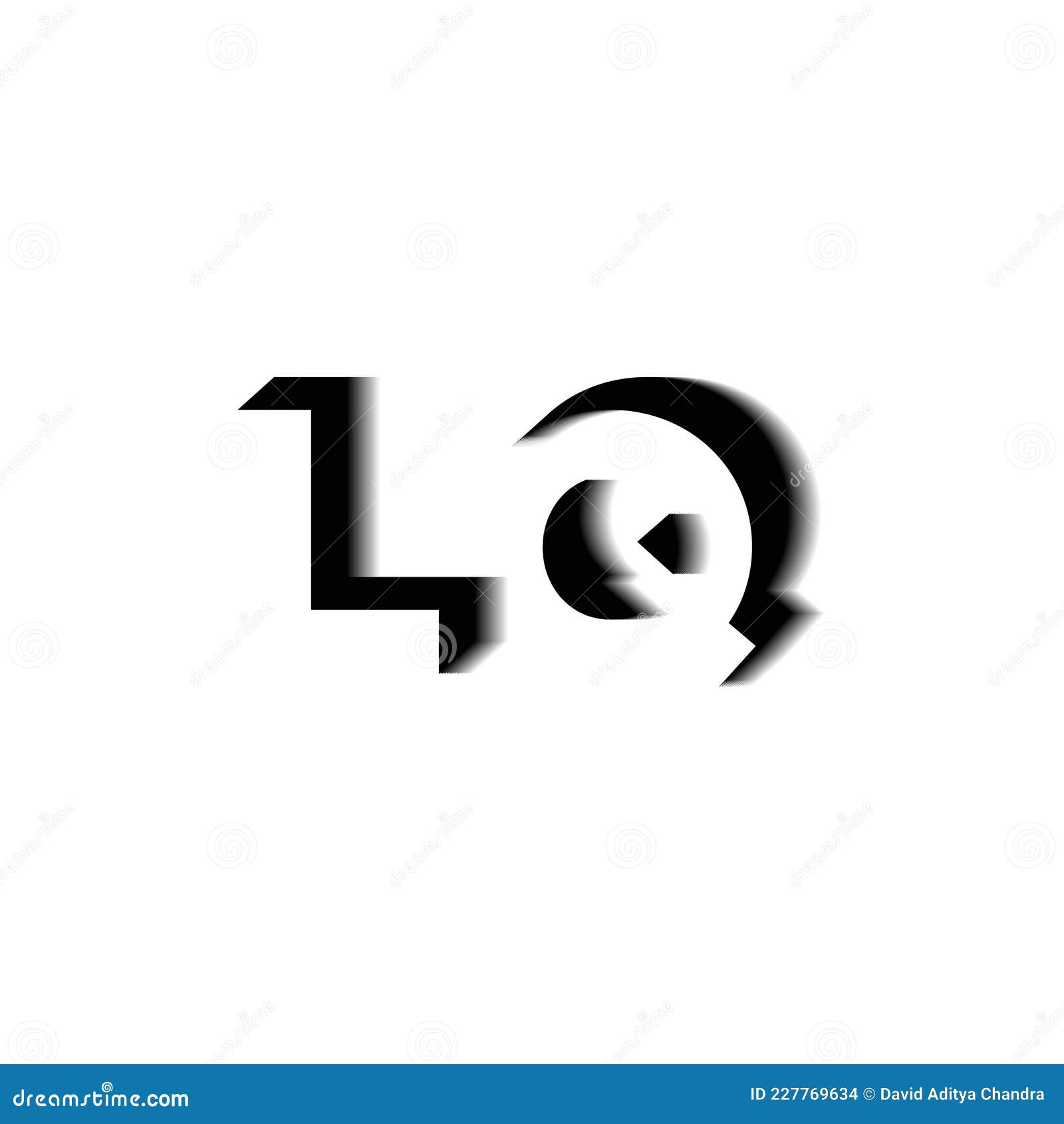 LQ Monogram Shadow Shape Style Stock Vector - Illustration of company ...