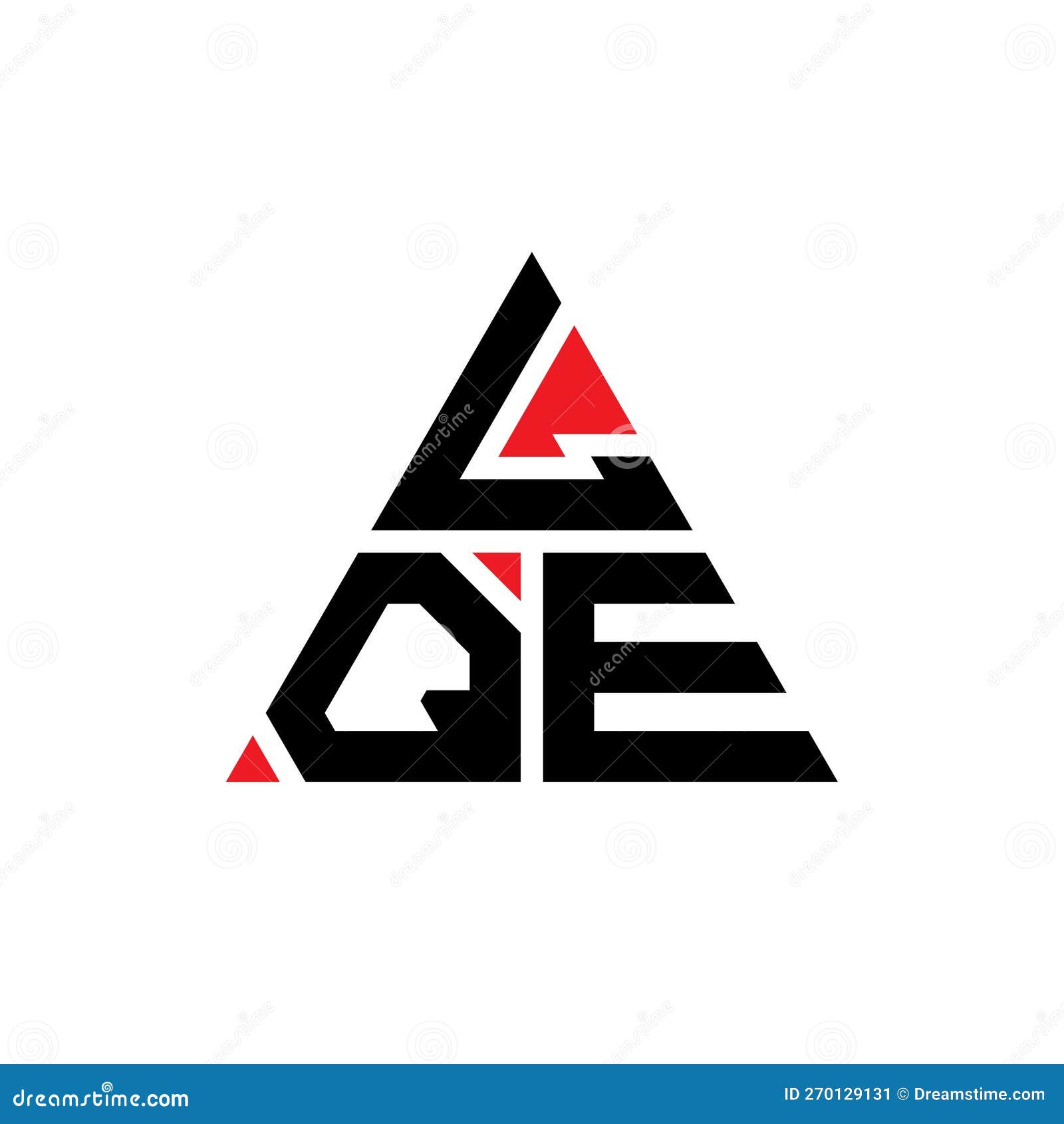 LQE Triangle Letter Logo Design with Triangle Shape. LQE Triangle Logo ...