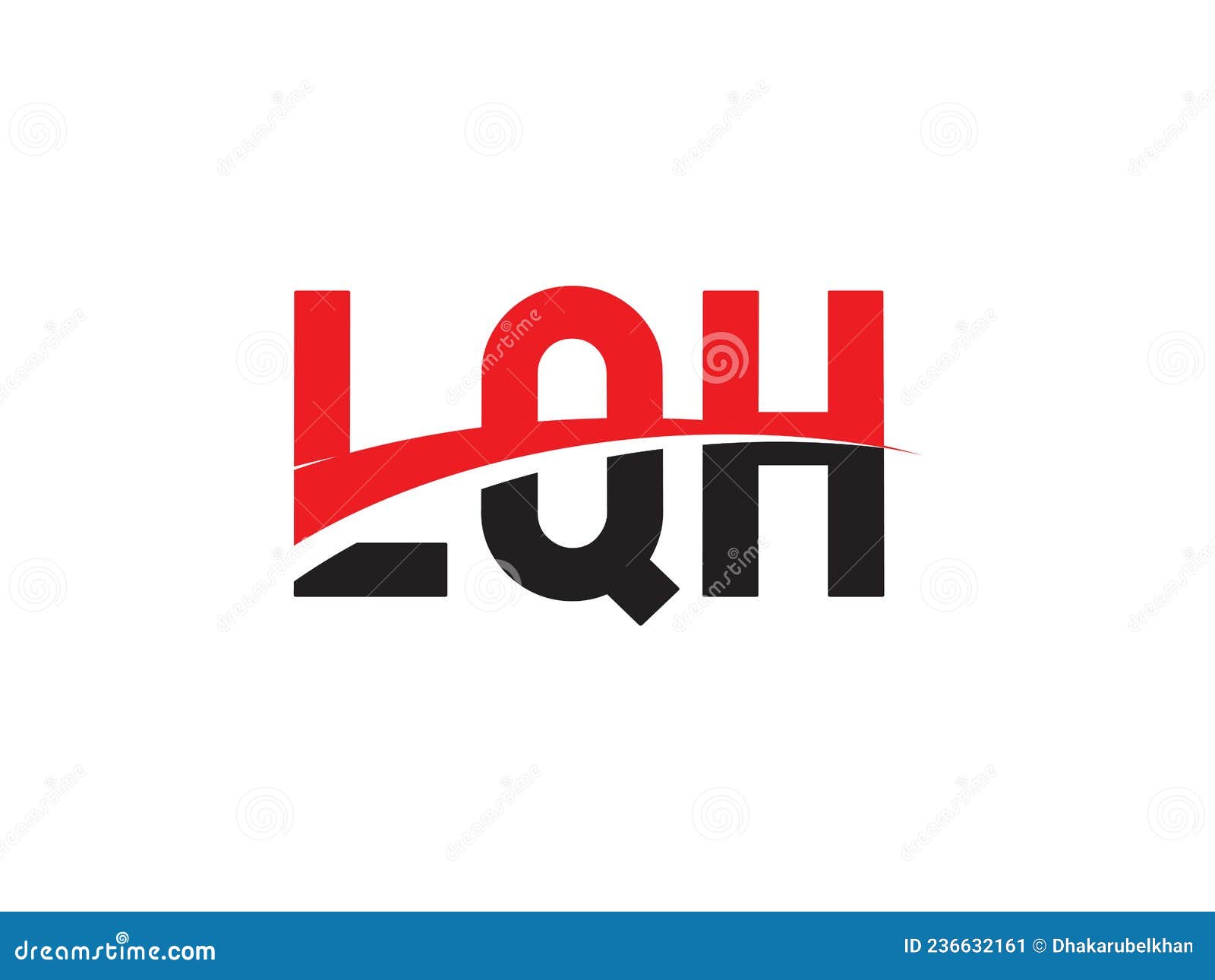 LQH Letter Initial Logo Design Stock Vector - Illustration of concept ...