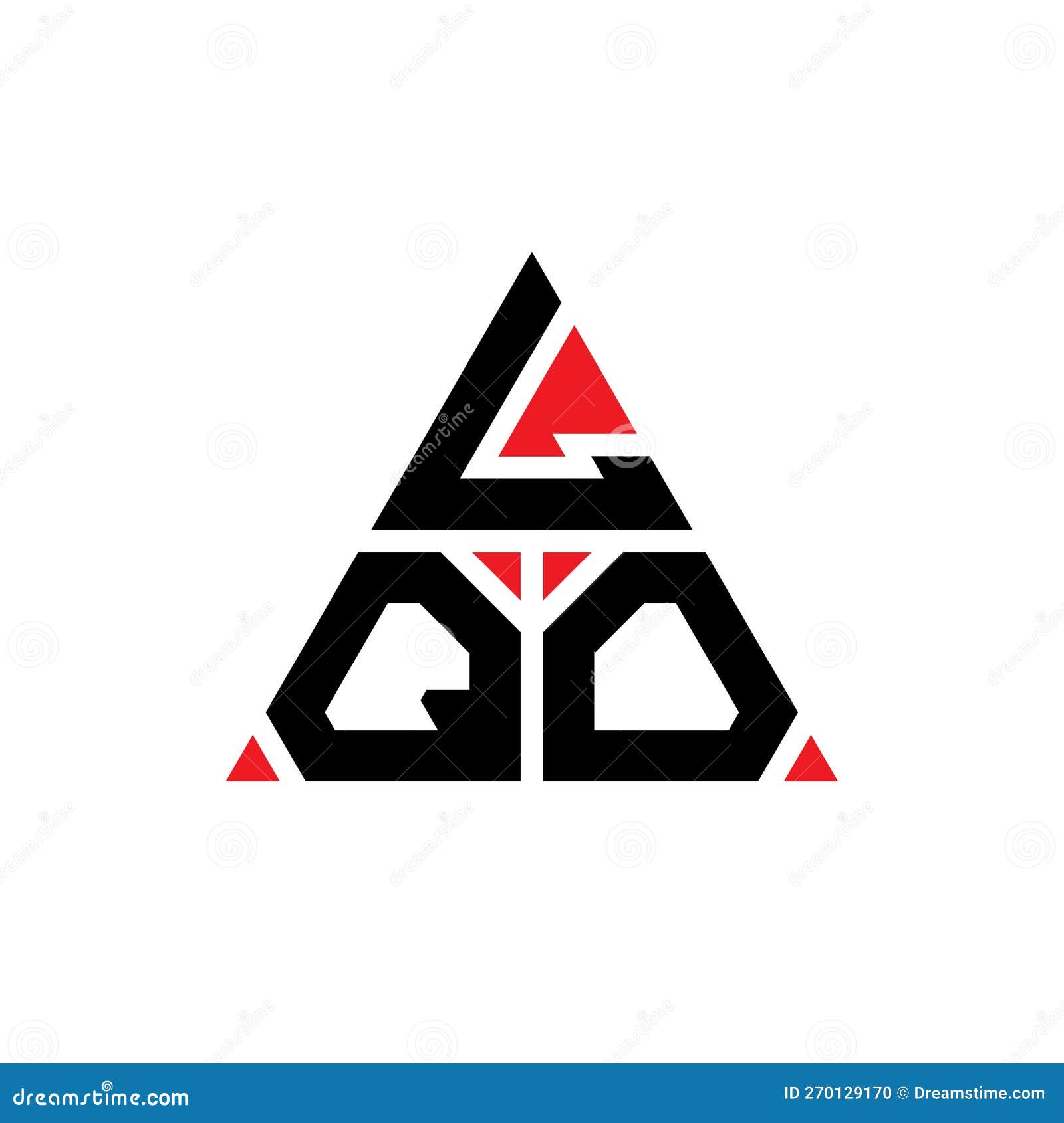 LQO Triangle Letter Logo Design with Triangle Shape. LQO Triangle Logo ...