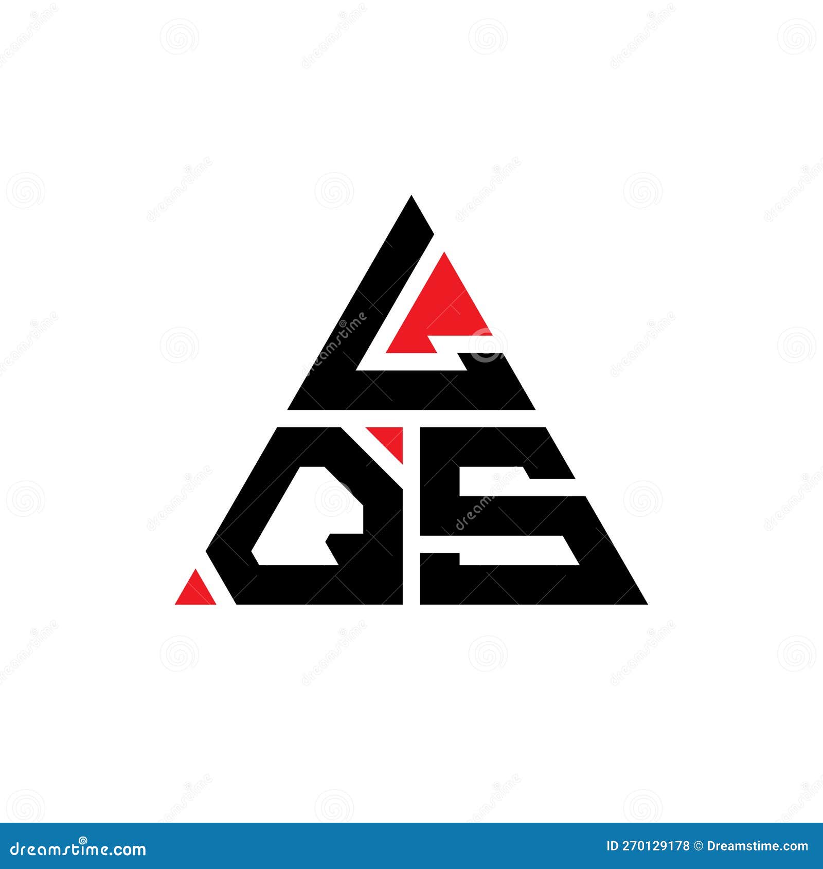 LQS Triangle Letter Logo Design with Triangle Shape. LQS Triangle Logo ...