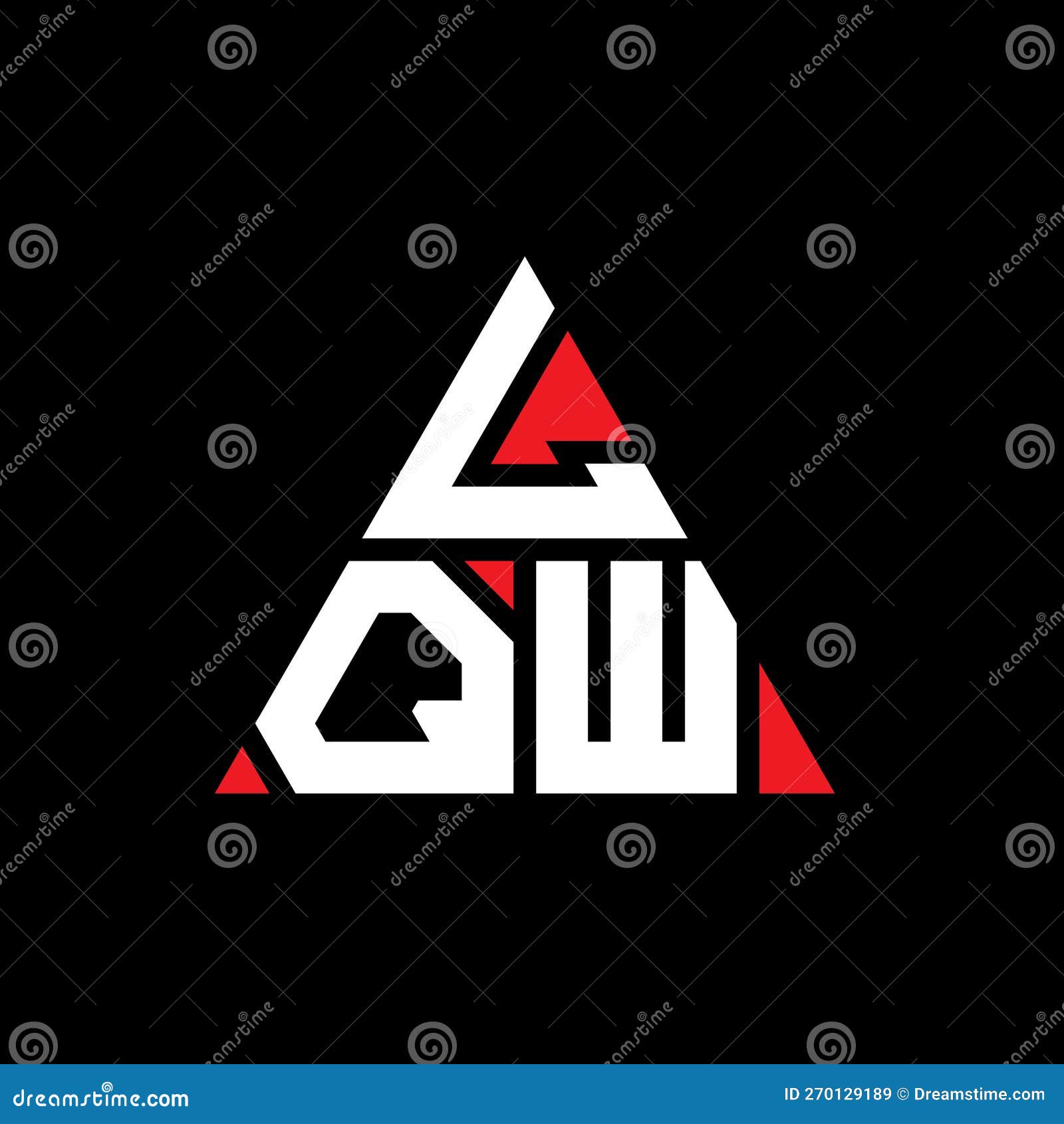 LQW Triangle Letter Logo Design with Triangle Shape. LQW Triangle Logo ...