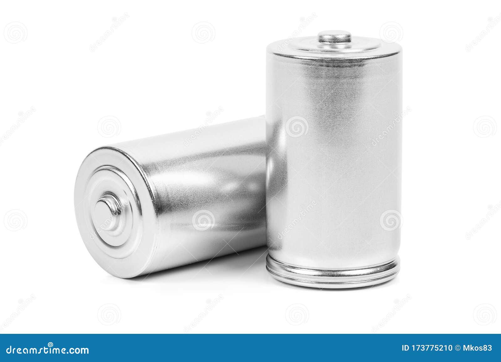 LR20 D Size Batteries on White Background Stock Photo - Image of ...