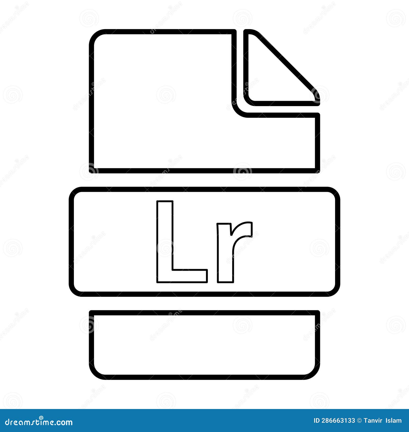 Lr File Format Icon stock illustration. Illustration of vector - 286663133