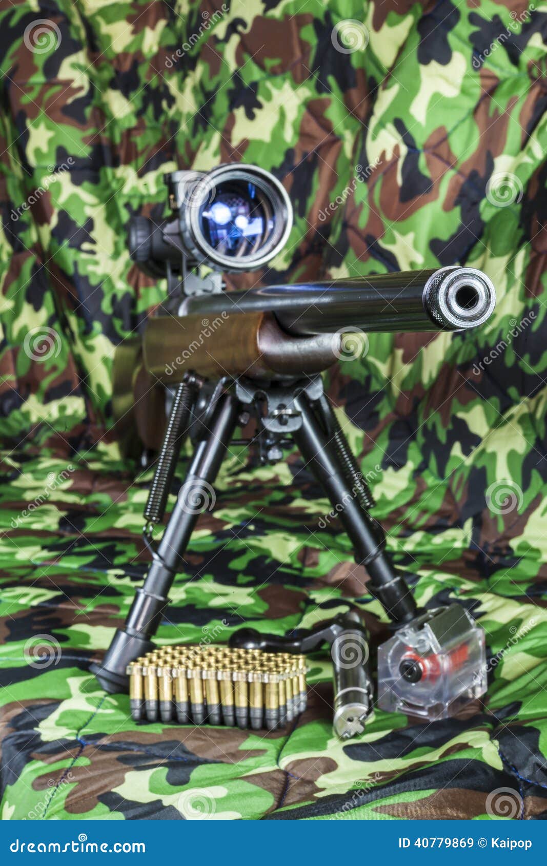 22 LR Het Geweer Van De Karabijnbout Stock Afbeelding - Image of kogels ...