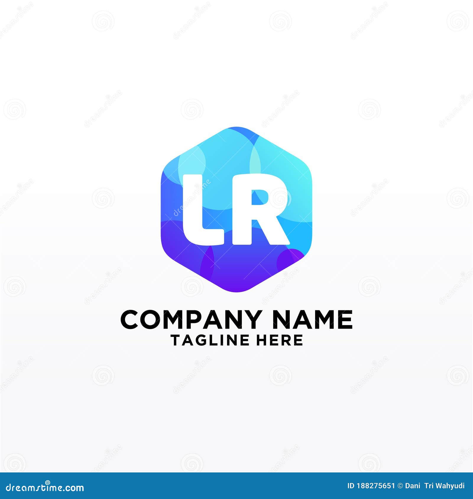 LR Initial Logo with Colorful Circle Template Vector Stock Vector ...