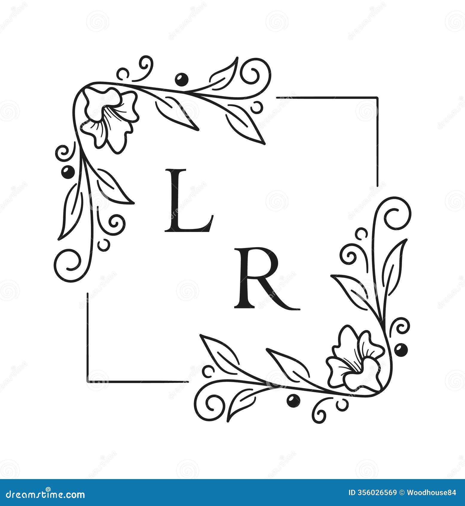 EA Initial Wedding Monogram Logo Cartoon Vector | CartoonDealer.com ...