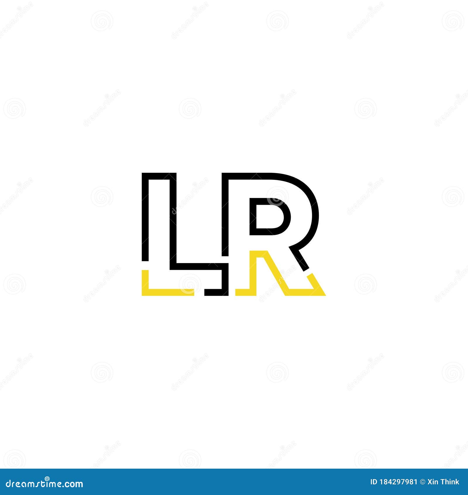 LR Letter Logo Icon Design Template Elements Stock Vector ...