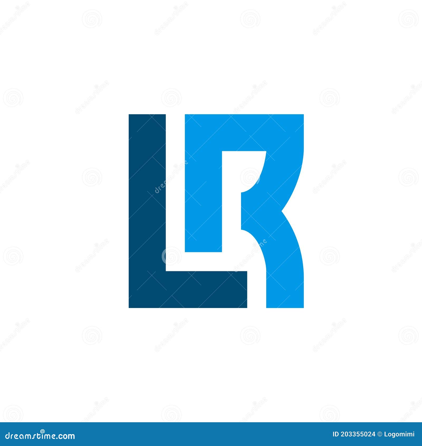 LR Logo, Initial Letter Logo Template, Flat Style Monogram - Vector ...