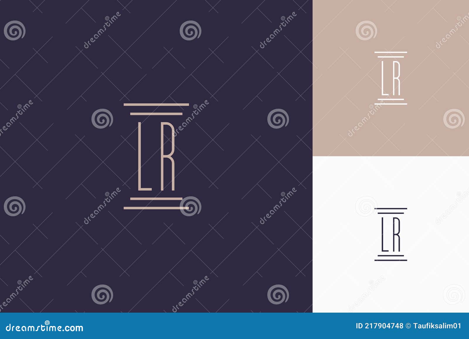 LR Monogram Initials Design for Law Firm Logo Stock Vector ...