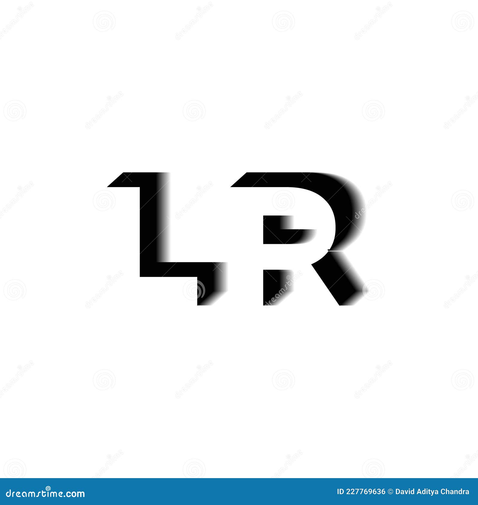 LR Monogram Shadow Shape Style Stock Vector - Illustration of element ...