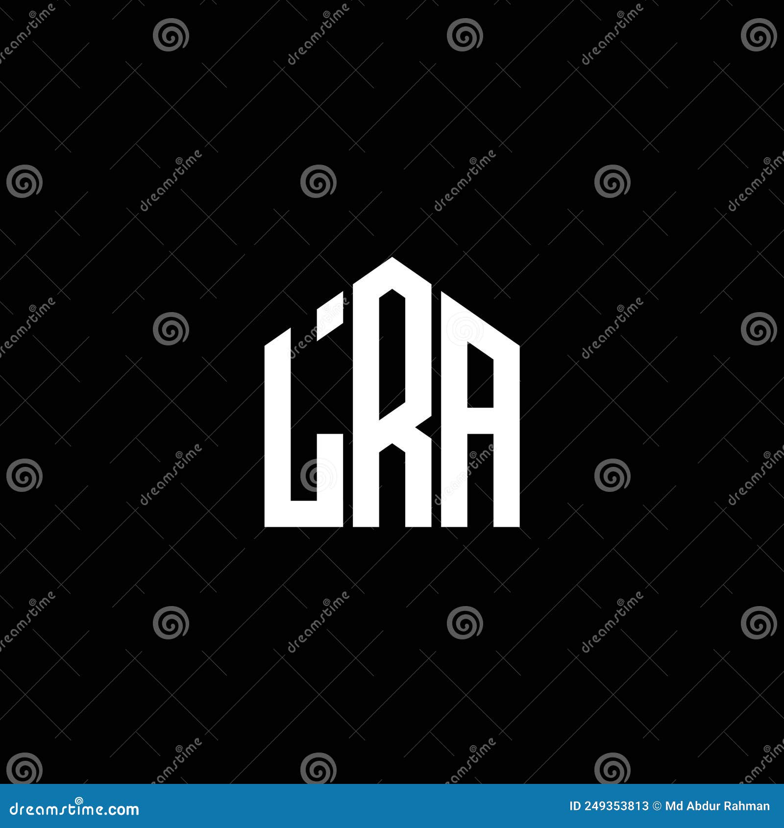 LRA Letter Logo Design on BLACK Background. LRA Creative Initials ...