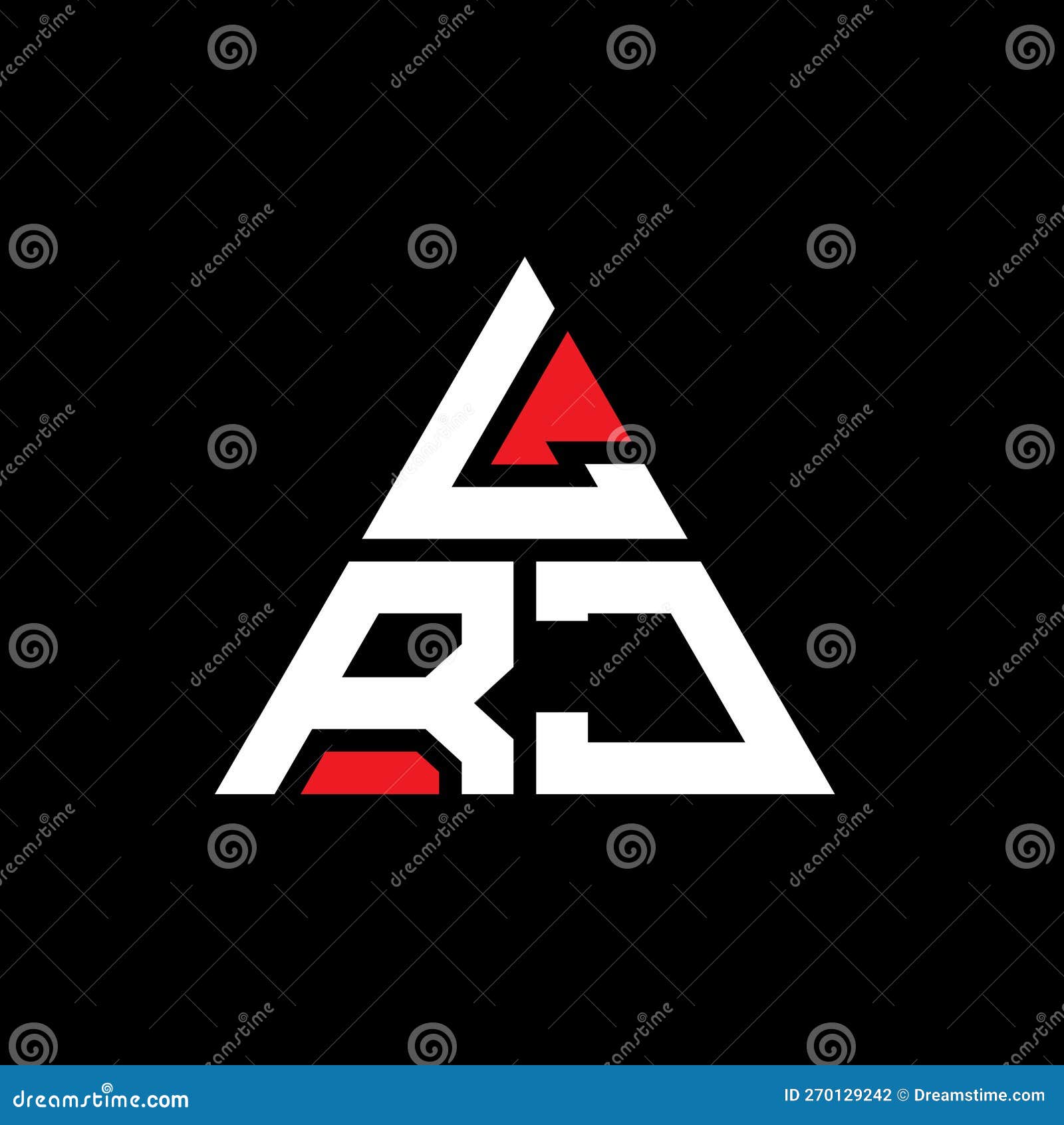 LRJ Triangle Letter Logo Design with Triangle Shape. LRJ Triangle Logo ...