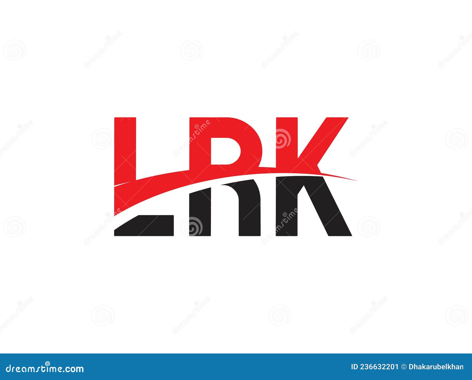 LRK Letter Initial Logo Design Stock Vector - Illustration of black, concept: 236632201
