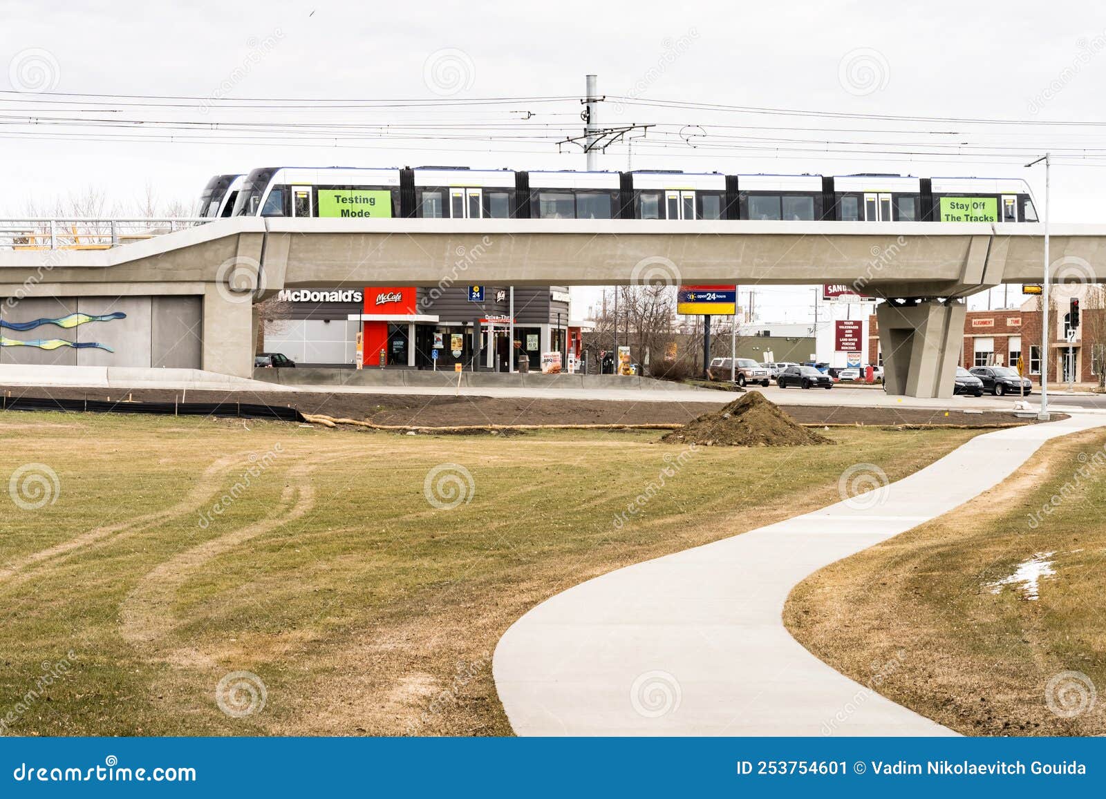 LRT Construction Testing Trains Editorial Photo - Image of editorial ...