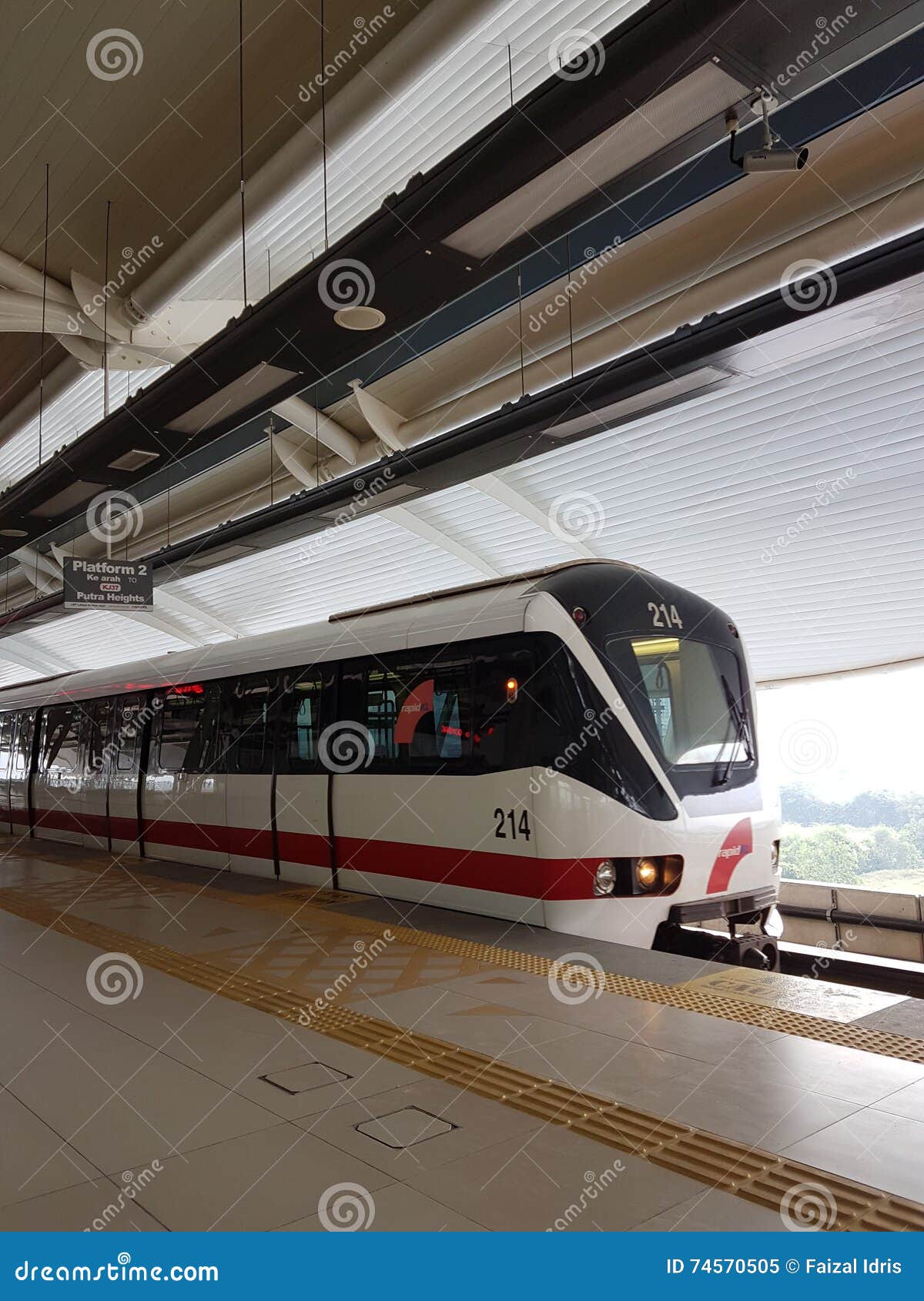 LRT train editorial image. Image of waiting, station - 74570505